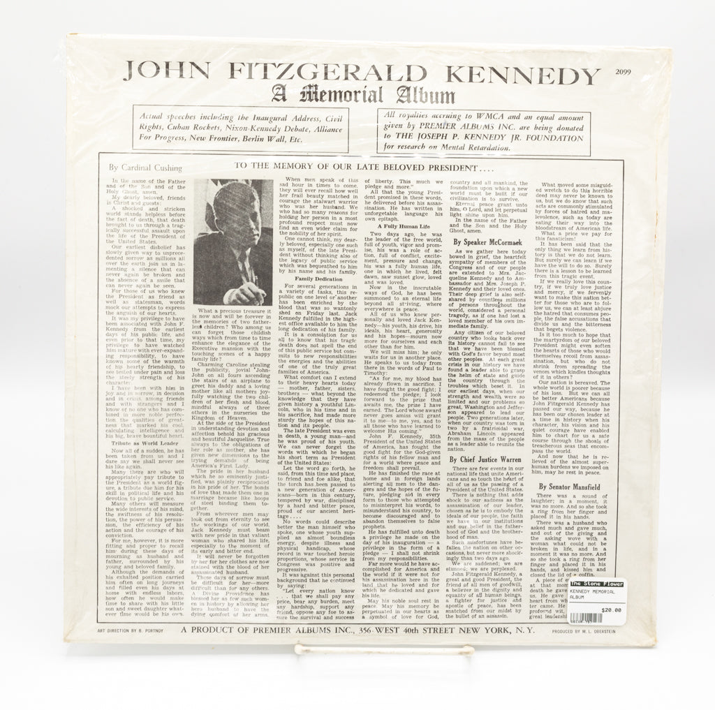 John Fitzgerald Kennedy (JFK) - “A Memorial Album” Vinyl Record ...